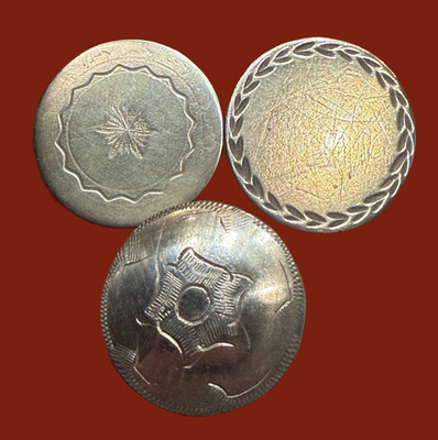3 ~ 18th century handsome TOMBAC chased buttons 7/8”-15/16" | eBay