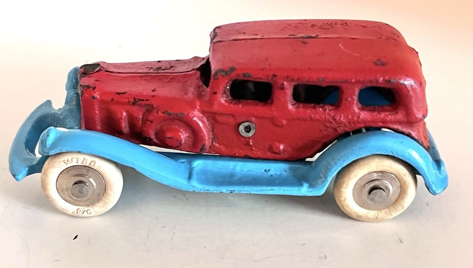 1930's PACKARD CAST IRON TAKE-APART SEDAN - AC WILLIAMS - GOOD ORIG TOY ...