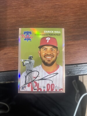 Darick Hall 2023 Topps Chrome Platinum Toile Cream/Rose Gold Refractor ...