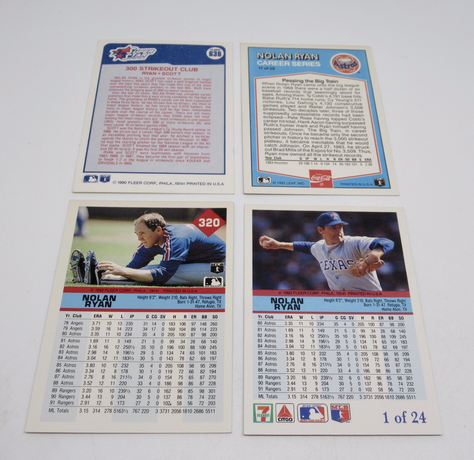 Nolan Ryan LOT of Four (4) Baseball Trading Card | eBay