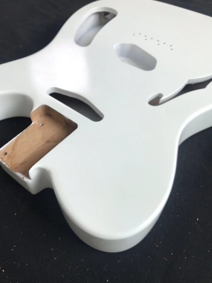 A Stock Telecaster Thinline 69 Body Mahogany Nitro Olympic White | eBay