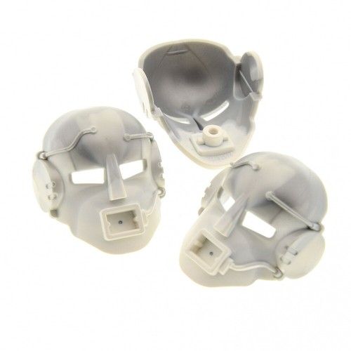 3x LEGO Bionicle Figure Mask Pearl Grey White Kanohi Mahiki Turaga 8612 ...