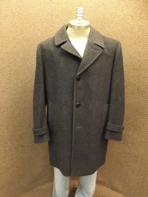 Classy Vtg Adams Row Dark Gray Wool Pea Coat Mens 44 Reg Fall Winter ...