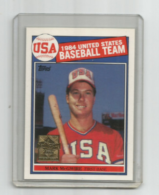 MARK McGWIRE (USA TEAM) 1999 TOPPS 1985 TOPPS REPRINT INSERT CARD #401 ...
