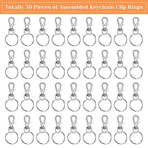 Keychain Rings For Crafts 50 Sets Assembled Key Chains Rings Keychain Hardware K | eBay