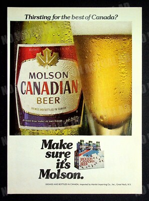 Molson Canadian Beer 1980 Trade Print Magazine Ad Poster Alcohol ADVERT ...