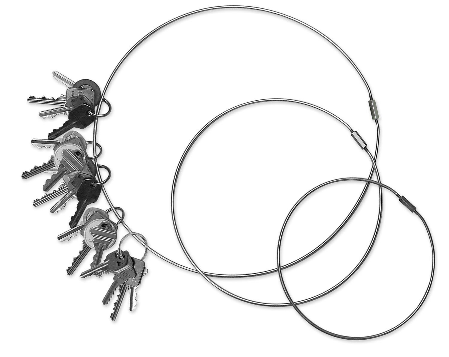 8" Threaded Locking Key Rings 1 Key Ring 7981silv | eBay