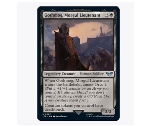 MTG Gothmog, Morgul Lieutenant The Lord of the Rings: Tales of Middle ...