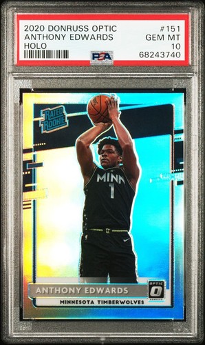 2020-21 Anthony Edwards Donruss Optic #151 Holo Rated Rookie Card RC ...
