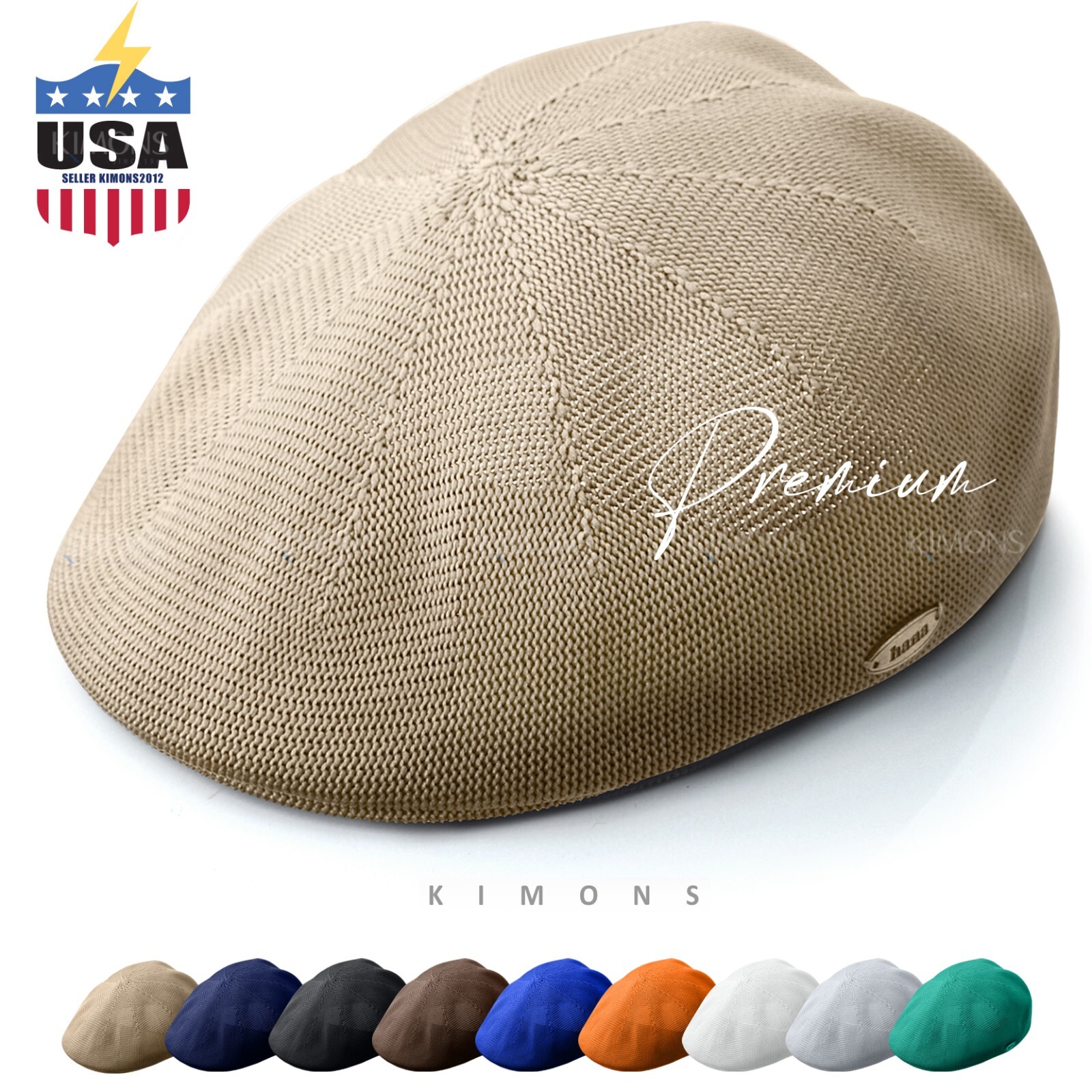 Cool Mesh Classic Plain Newsboy Gatsby Cap Ivy Hat Golf Driving Crochet ...