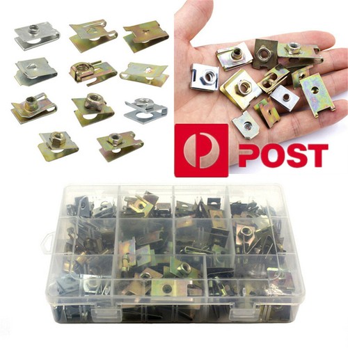 150x Car Fender Bumper Retainer Self-tapping Screw Fixed U-Type Clip U ...