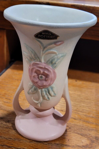 Vintage Hull Pottery Small Vase Open Rose #130 | eBay