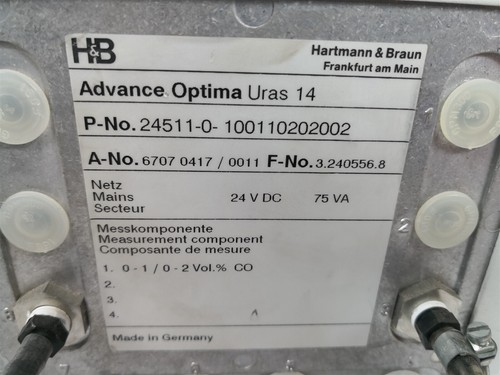 Hartmann & Braun Advance Optima uras 14 Anlage 24511-0-100110202002 ...