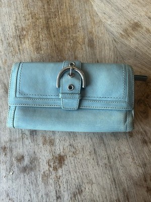 Vintage coach Light Blue Women's Folding Wallet Slots | eBay