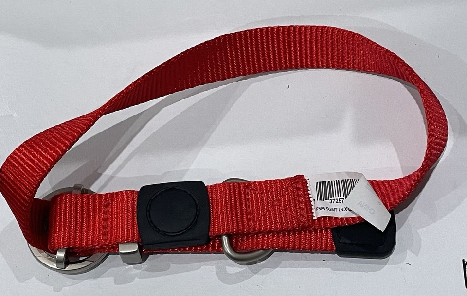 Dog Collars Small Top Paw Buckle 20-24 inch Red In Great Condition | eBay