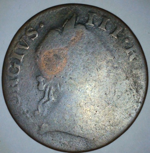 1771 Britain Non-Regal Half Penny King George III American Colonial ...