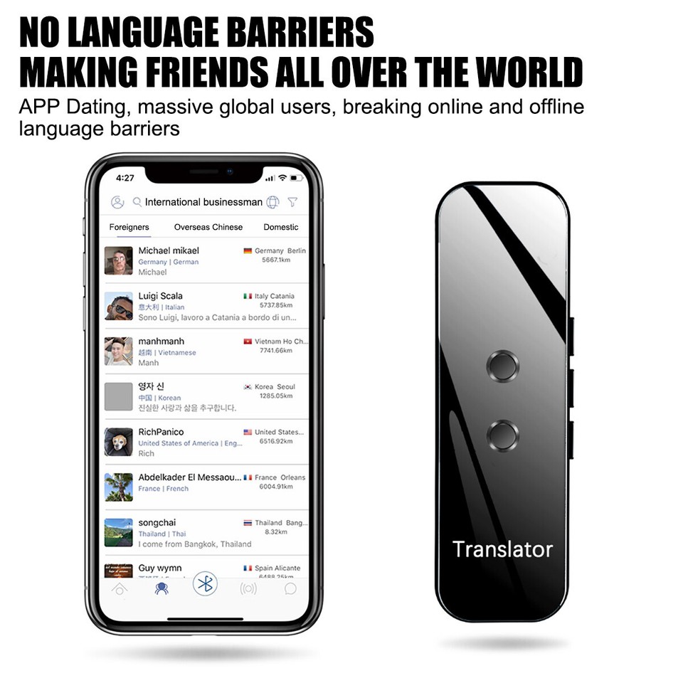 137 Languages Real-Time Translator Device WiFi Two-Way Instant Offline ...