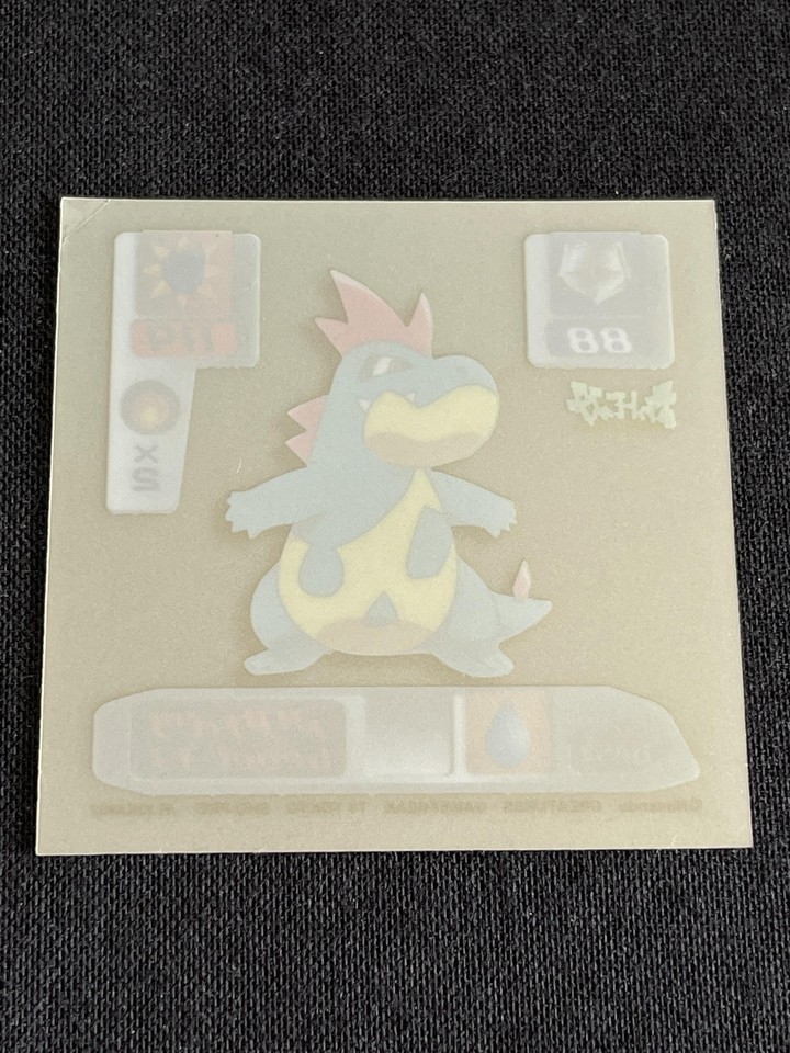 Croconaw D257 Pokemon Hyper Sticker Collection Clear Japanese 2.04 F/S ...