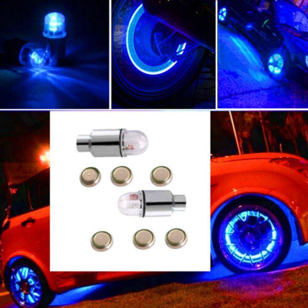 Parts Bike Tire Lamp Auto Tyre Bulbs Wheel Valve Cap Car Wheel Lights ...