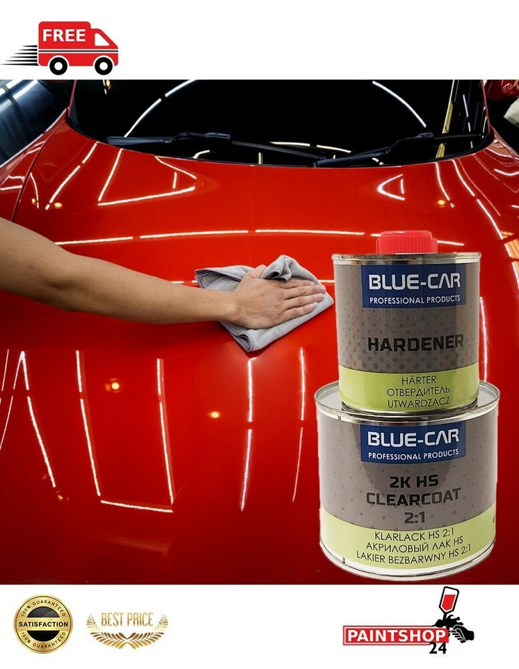 Acrylic Clear Coat Lacquer 2K HS 2:1High Gloss Scratch Resistant 750ml ...