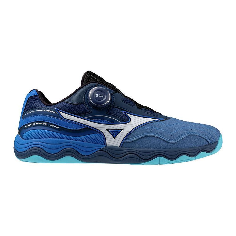 Mizuno Table Tennis Shoes WAVE MEDAL SP5 Blue/White/Black 81GA2412 12 ...