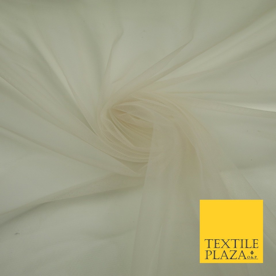 OVER 90 COLOURS - Soft Plain Sheer Tulle Net Fabric Tutu Fairy Veil ...