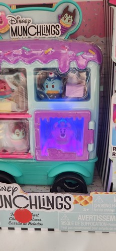 Disney Munchlings Ice Cream Cart Playset 13 pieces New In Box Lights Up ...