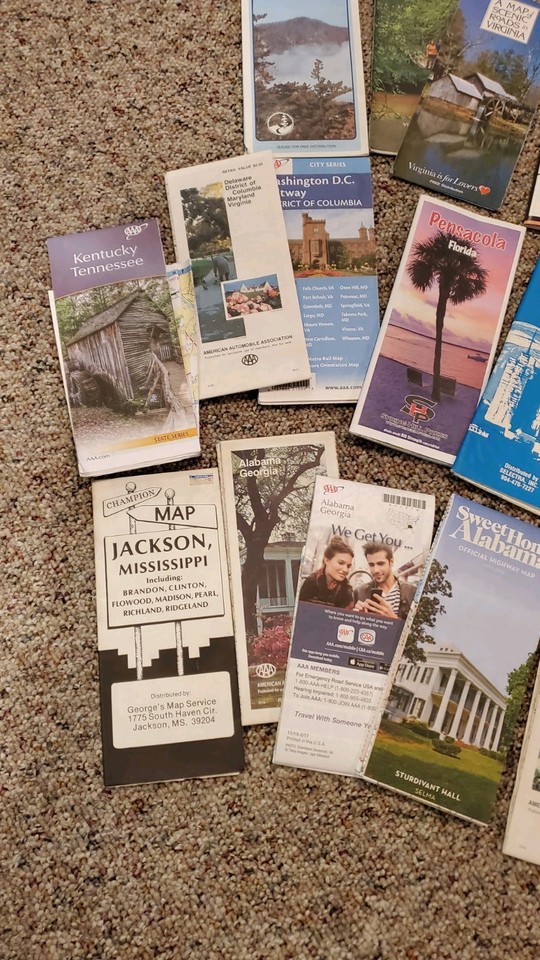 Lot of Vintage Road Maps (27) Assorted Travel Maps | eBay