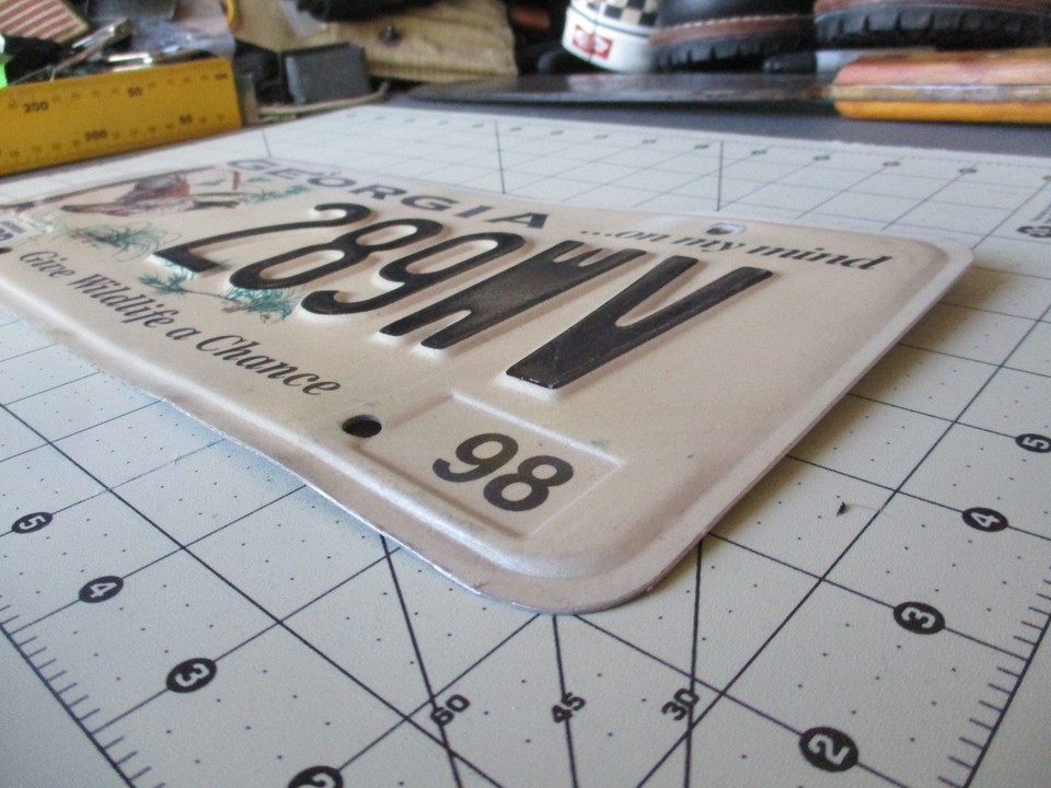 Vtg 1990 Model GEORGIA License Plate, GIVE WILDLIFE A CHANCE | eBay