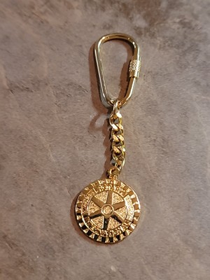 Rotary International Gold Tone Key Chain | eBay