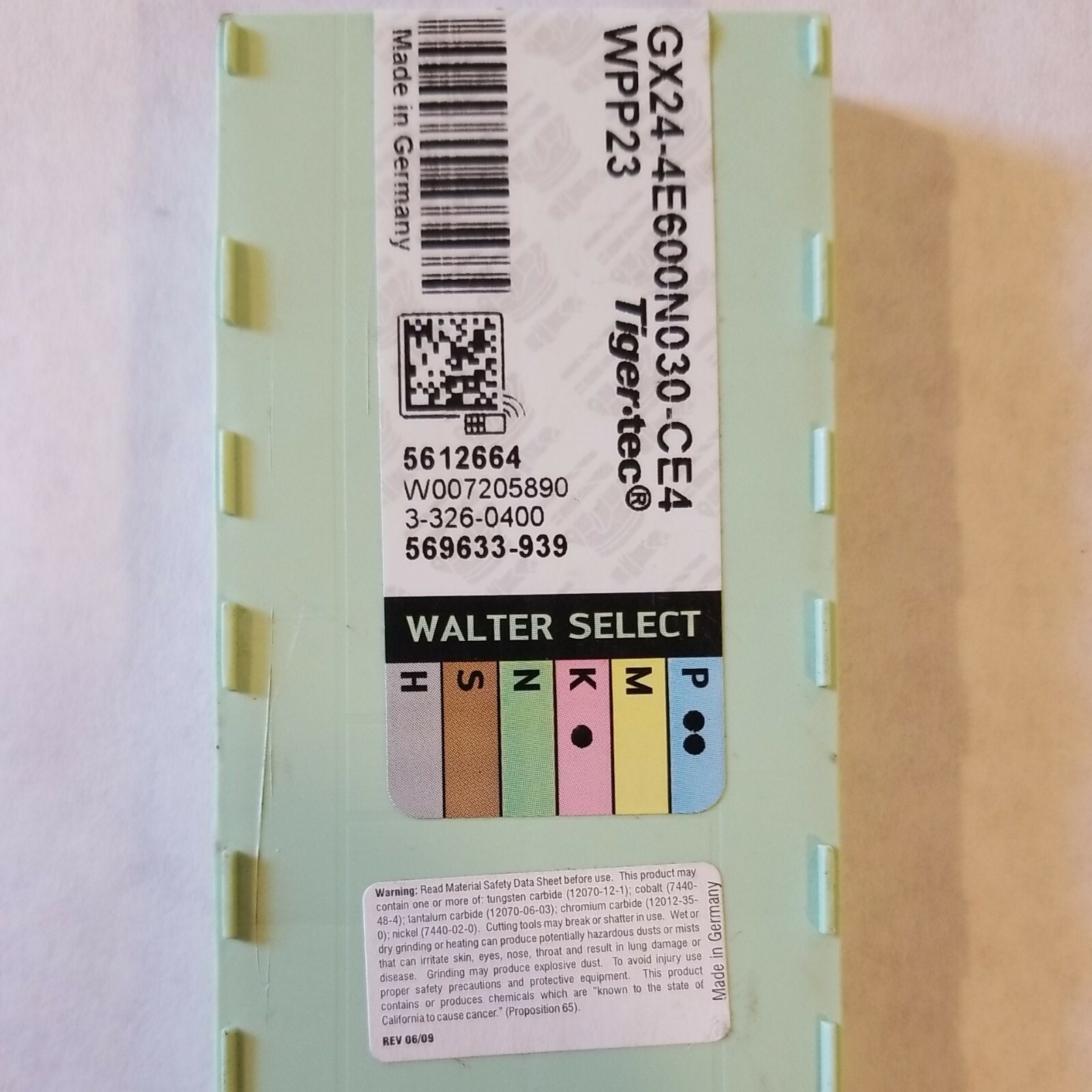 GX24-4E600N030-CE4 WPP23 (10 PCS) WALTER FACTORY SEALED PACKAGE NOS ...