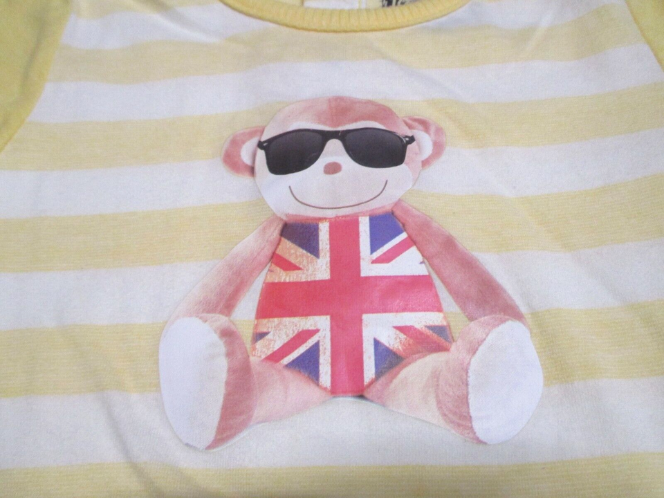 NEW NWT INFANT BOYS KAPITAL K YELLOW BOBBY THE MONKEY SHORTALL OUTFIT ...