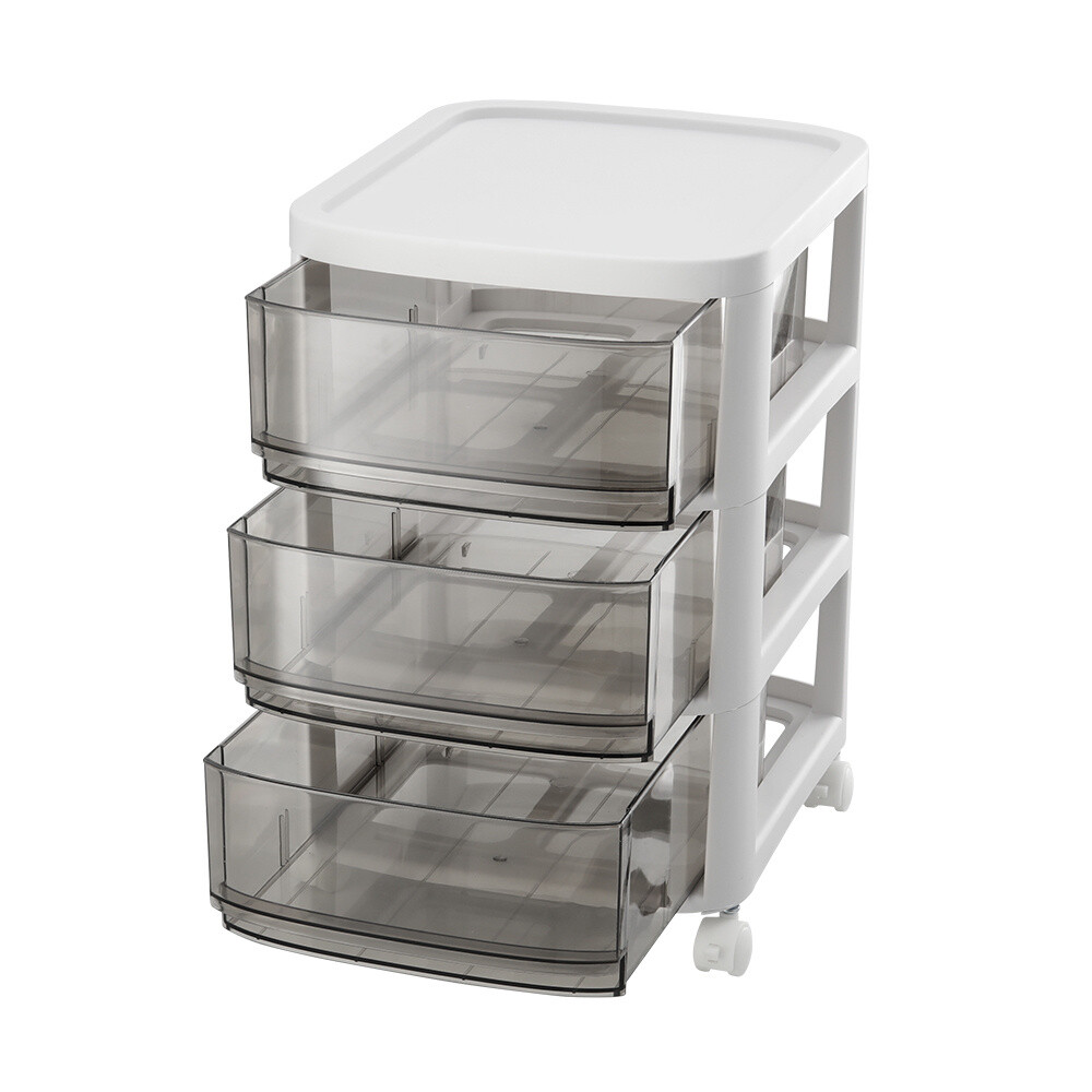Large 3/4/5 Tier Storage Drawers Box Tower Unit Trolley Chest Drawer ...
