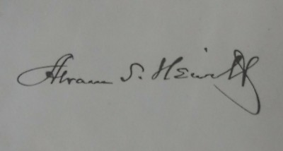 ABRAHAM S HEWITT CARD SIGNED MAYOR OF NYC 1888 FATHER OF NYC SUBWAY ...