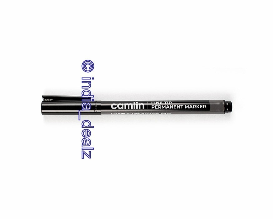 10 Camlin Fine Tip Permanent Marker Pens Black CD DVD OHP Marker Water ...