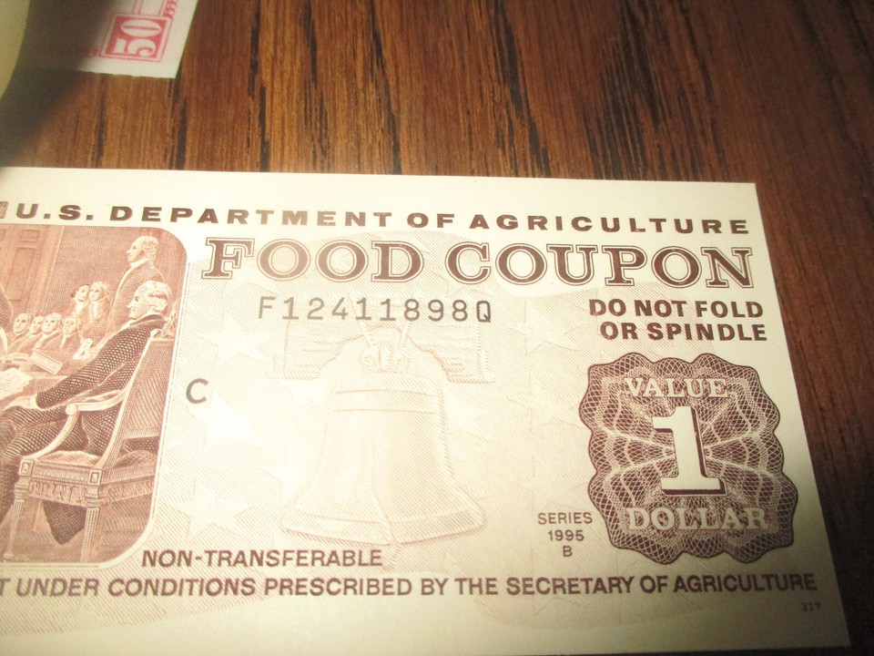 1995B VINTAGE USDA FOOD STAMP COUPONS $10.00 FULL BOOK #F12411898Q | eBay
