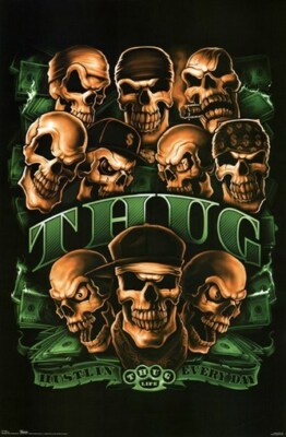 GANGSTER POSTER Thug Hustlin Every Day RARE NEW 24X36 | eBay