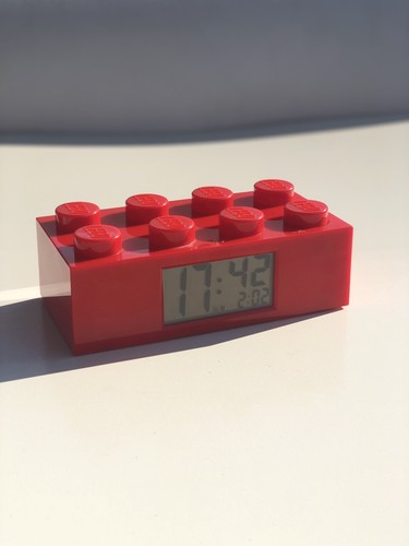 LEGO DIGITAL ALARM CLOCK 2010 Building Brick Blocks Red GUC | eBay
