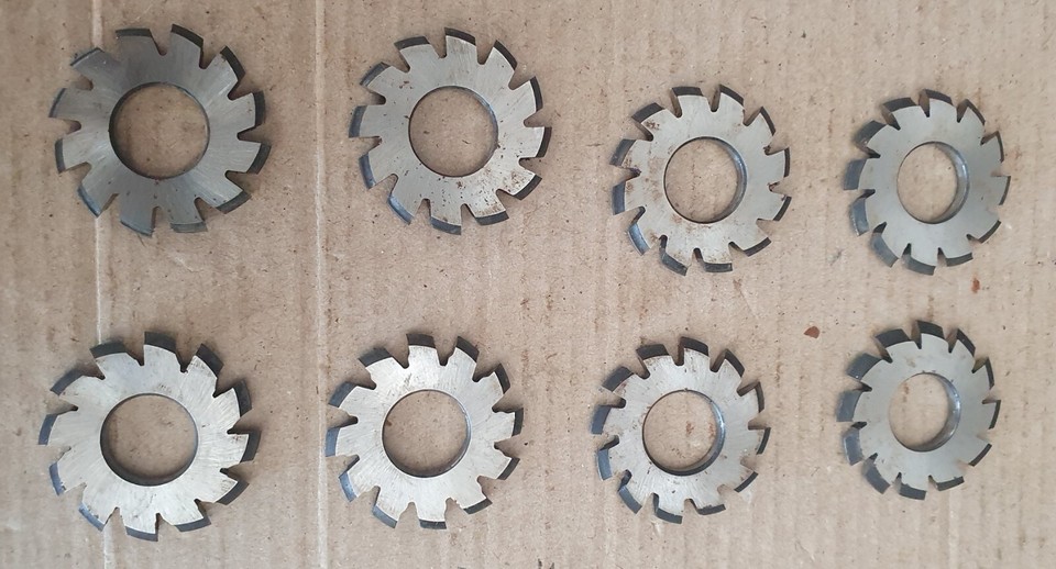 Involute Gear Cutter Set M 0,6 20° set (№1-8) HSS M2. | eBay