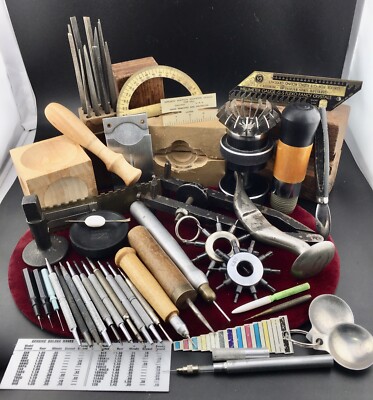 Vintage Watchmakers Tools Watch Repair Files Holders Let Down Keys ...