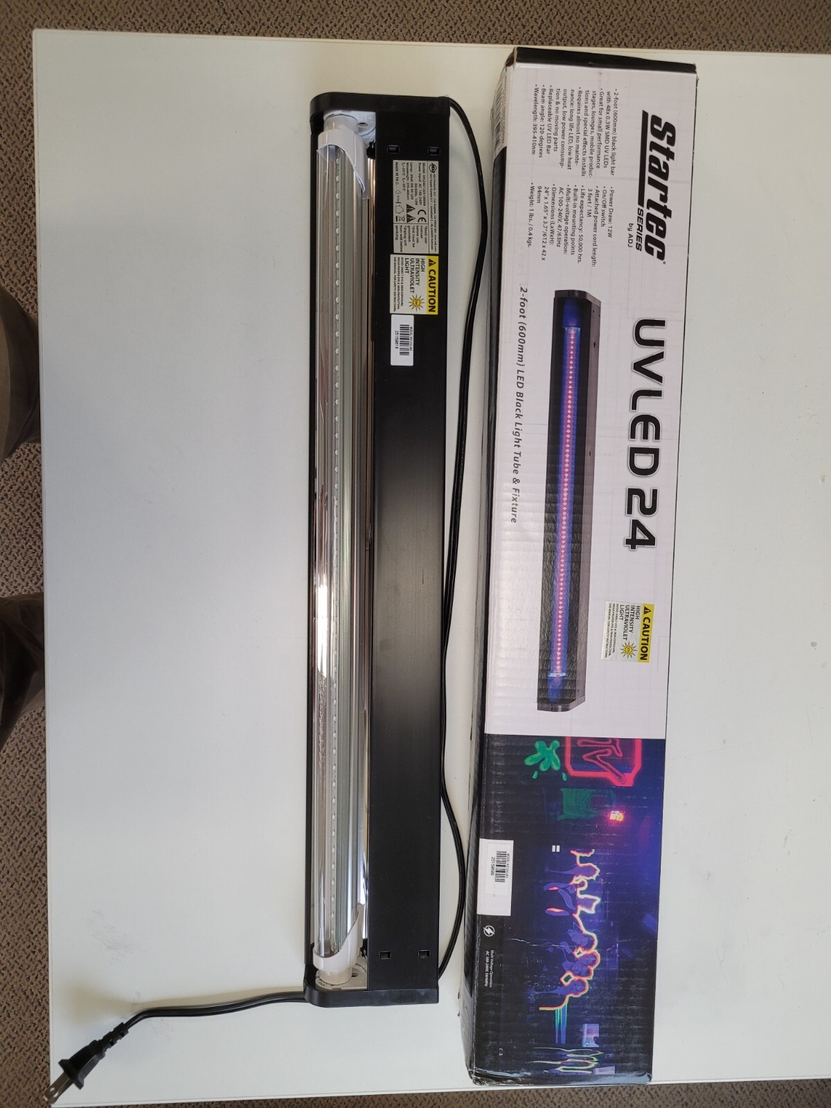 ADJ Startec UVLED 24 2-foot UV LED Black Light BarBlack LED Lighting Fixture - | eBay