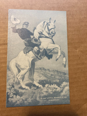 Vintage LONE RANGER and SILVER HI HO SILVER Vending Card Blue and White ...