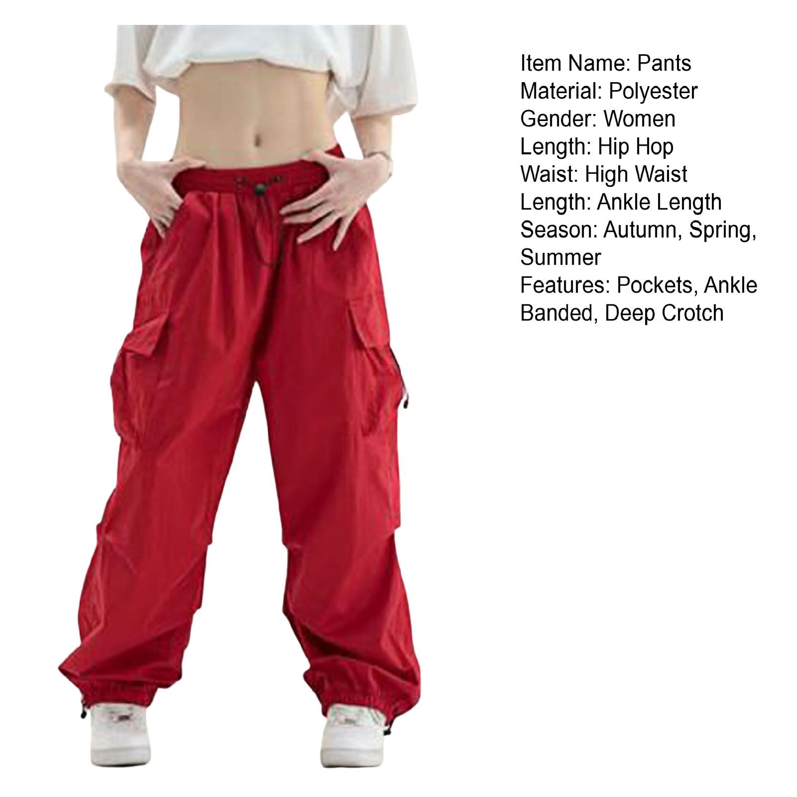 Cargo Pants Hip Hop Match Top Rapper Lady Cargo Trousers Casual | eBay