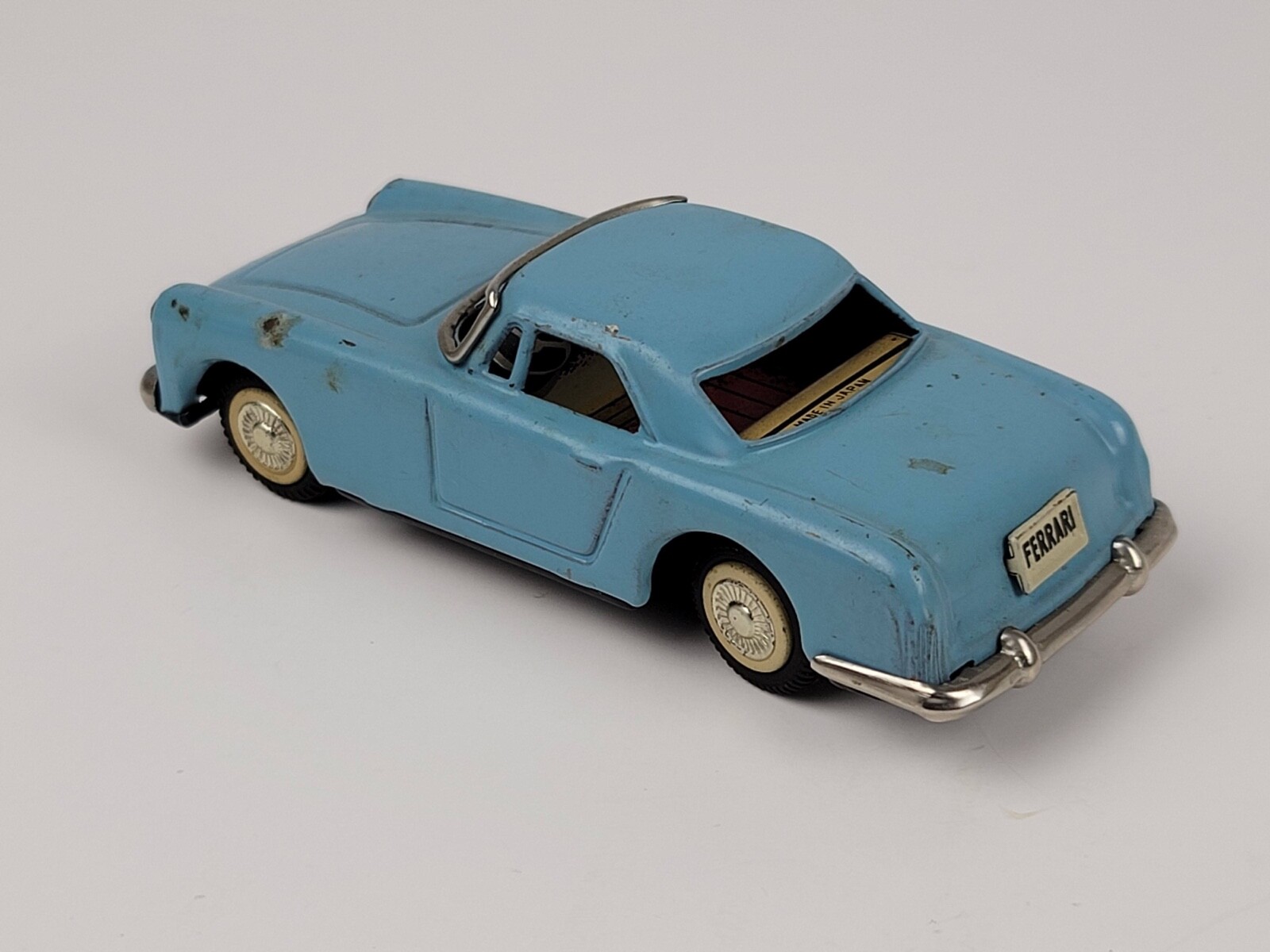 Vintage Tin Litho 1950's Blue Ferrari Toy Friction Car Made in Japan ...