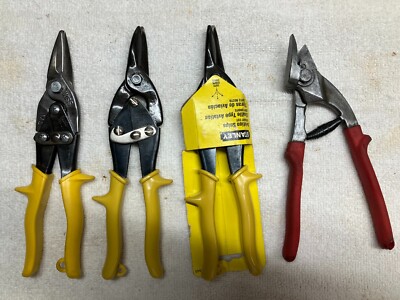 2 Stanley 14-543 Straight Cutting Aviation Strips 1 used Wiss & 1 ...