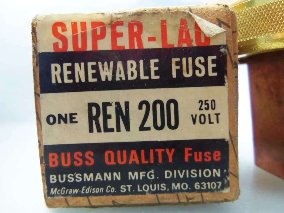 New Bussmann REN 200 Renewable Fuses 200 AMP 250 Volt NIB | eBay