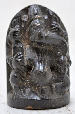Antique Black Stone God Ganesha Idol Figurine Original Old Very Fine ...