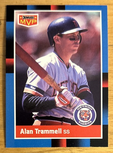 1988 Donruss Alan Trammell Baseball Card #BC-11 Tigers HOF Shortstop O ...