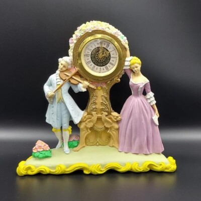 Vintage Narco Mantle Clock G. Ruggeri Marked Porcelain Fully Functional ...