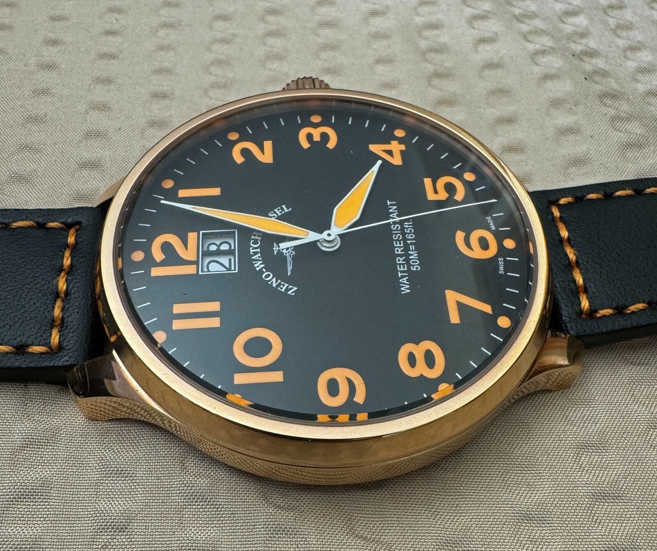 ZENO 6221-7003.RG Quartz Mega Watch 58mm plus Crown. BIG DATE at 12:00 ...